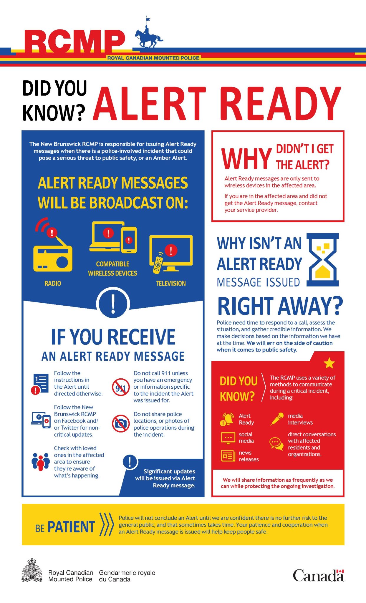 RCMP Alert Ready System – Sussex, New Brunswick